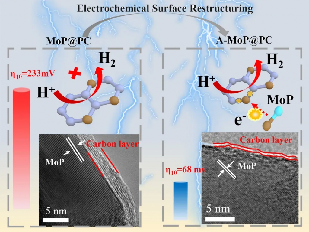 高效析氢催化剂：电化学表面重构构建MoP@PC催化剂-NMSCI.CN